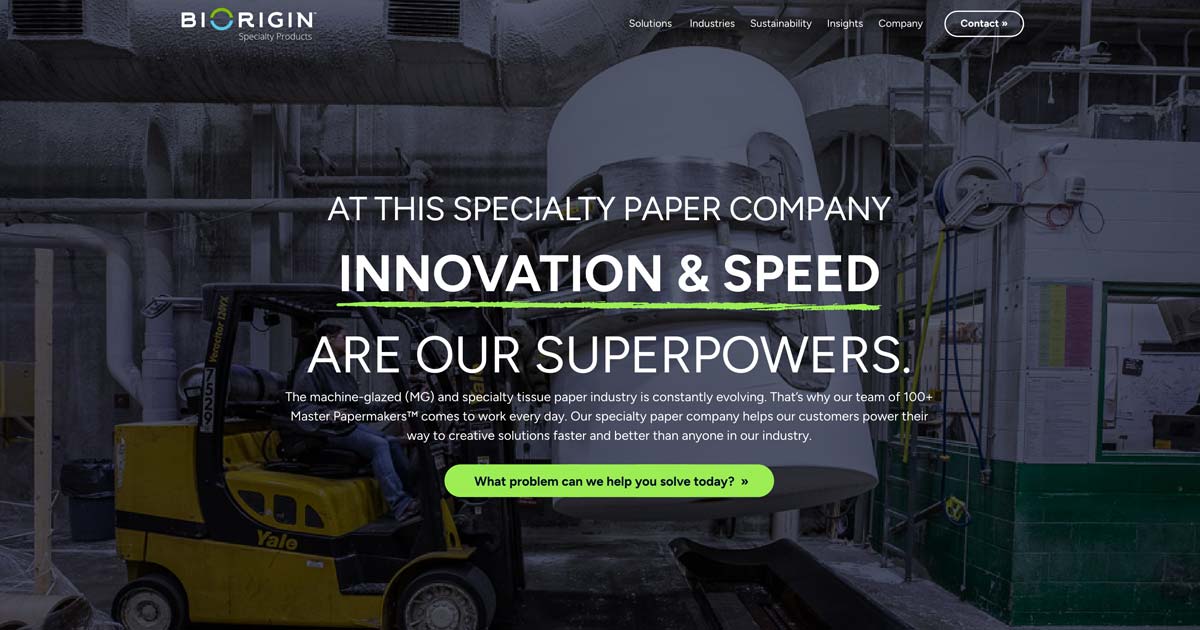 Specialty Paper Products | BiOrigin Specialty Products